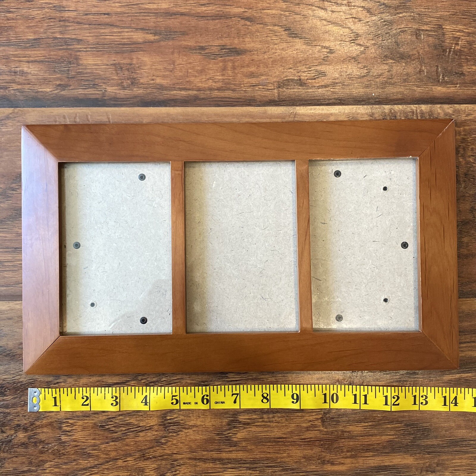 3-picture Wooden Picture Frame 14x8 Wall Hanging with Glass | eBay