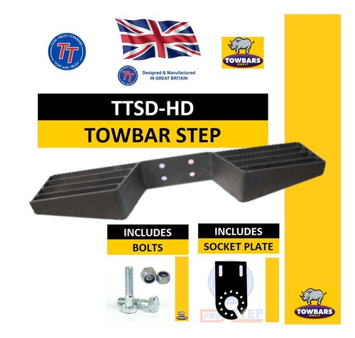 Towbar Mounted Step Heavy Duty Tow Bar Towstep Double Sided 4 Bolt ...