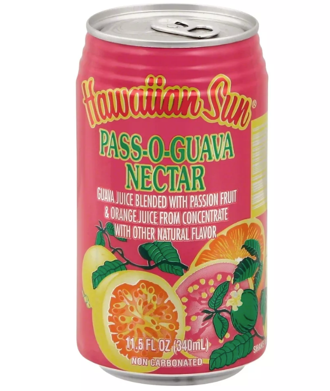 Hawaiian Sun Pass-O-Guava (POG) Nectar Juice Drink 11.5oz Can 6-Pack x1 ...