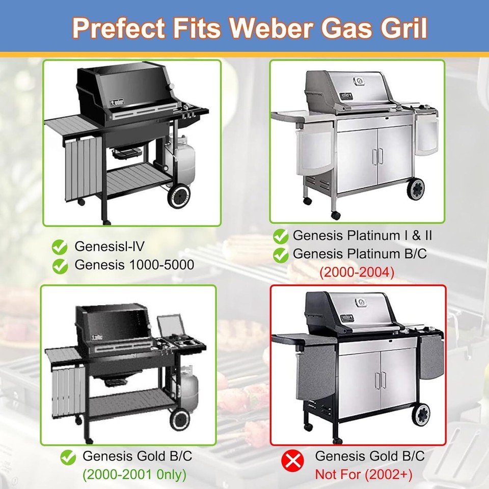 7506 Stainless Steel Burner Tube Set for Weber Genesis 1000 to 5500 ...