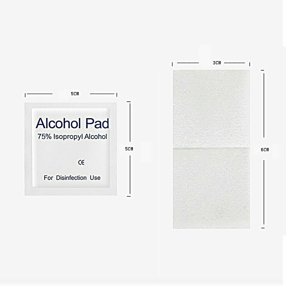 100PCS Medi Alcohol Wipes Swab Sterile Medical 75% Isopropyl Skin Swab ...