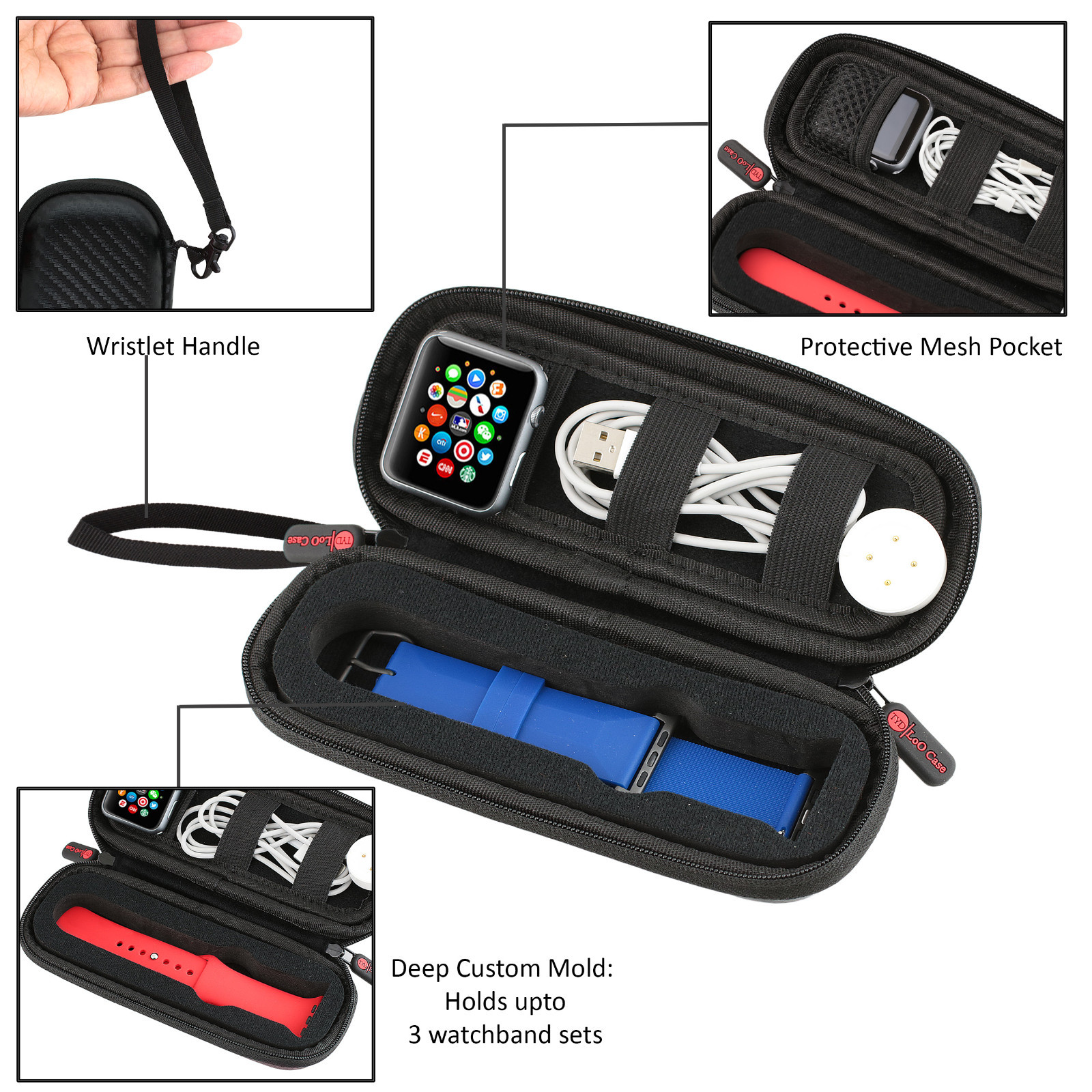 Apple Watch Bands Travel Case – Apple Watch Bands Storage Case: TYD LoO ...