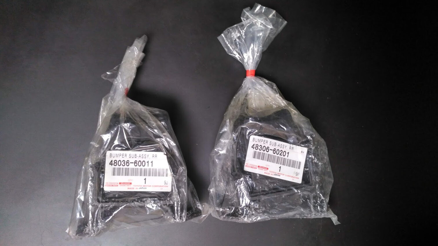 Toyota BUMPER SUB-ASSY, REAR SPRING L/R set 48036-60011 48306-60201 OEM ...