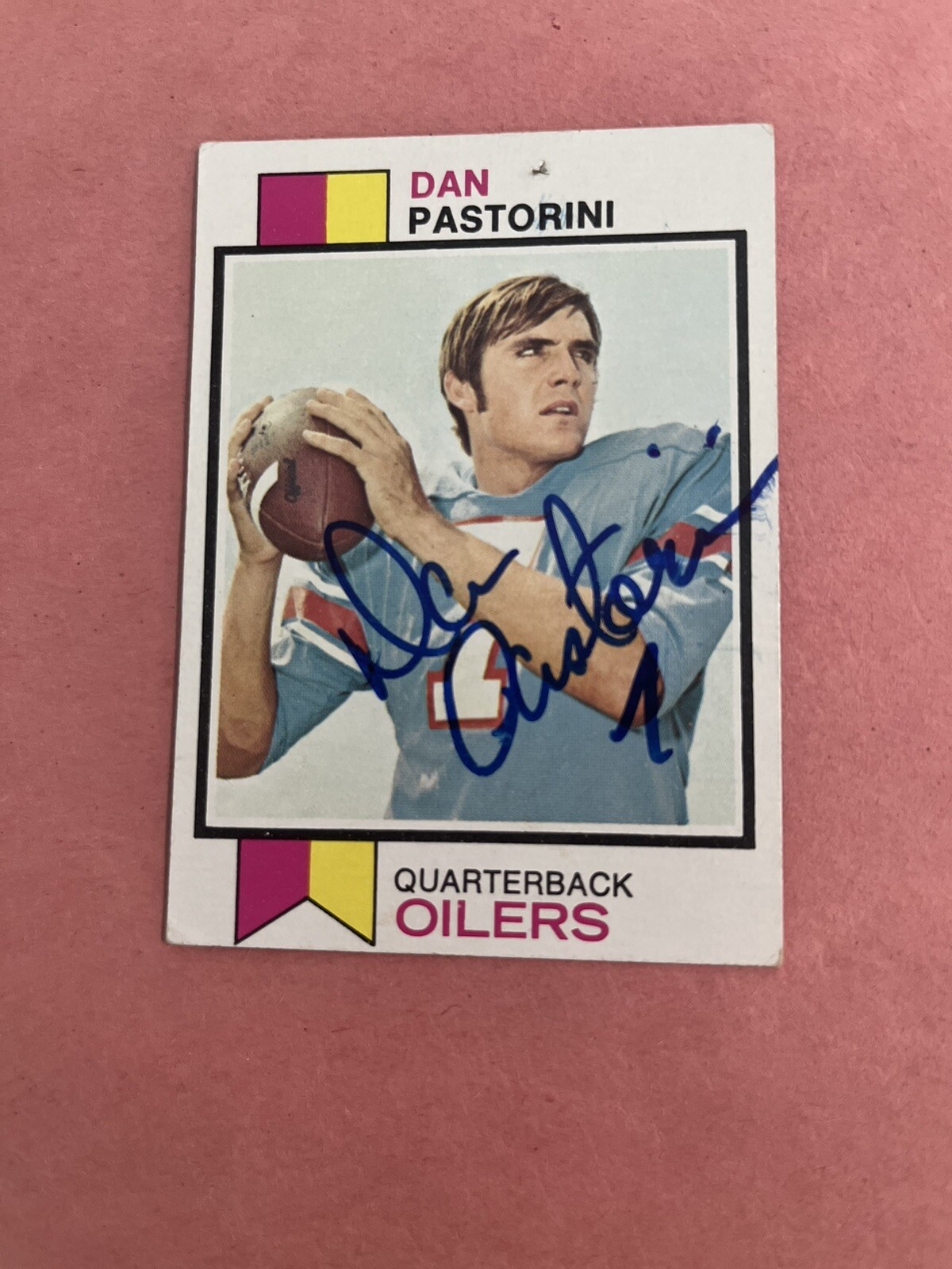 1973 Topps #225 Houston Oilers Dan Pastorini Autograph. | eBay