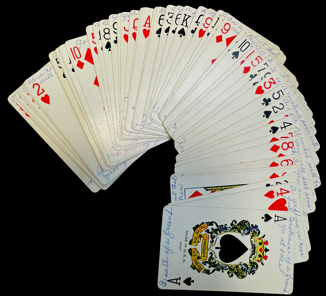 Historic Hand Written Fortune Telling Cartomancy Oracle Antique Playing ...