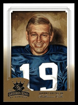 Johnny Unitas 2003 Donruss Gridiron Kings #168 Baltimore Colts | eBay
