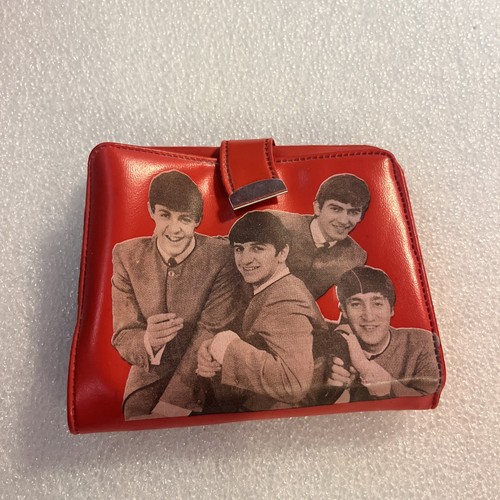 Vintage 1960s The Beatles Wallet Vinyl Plastic Red SPP Fab Four No ...