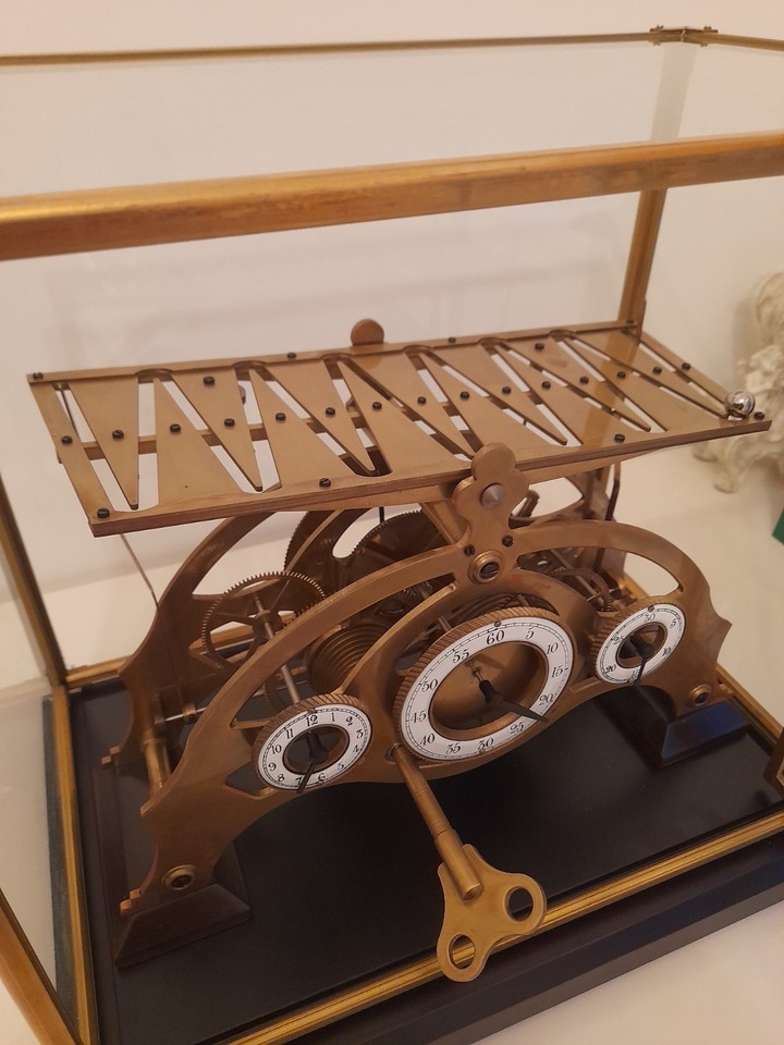 Large Congreve Rolling Ball Clock Brass 4 Dail Reverse Face Very Rare ...