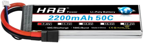 2S 7.4V 2200Mah Lipo Battery TR Plug 50C 100C Compatible with RC ...