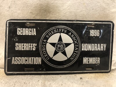 1996 Georgia Sheriffs Association License Plate | eBay