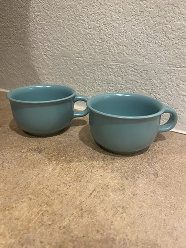 2 DANSK Mesa TURQUOISE Tea Cups Mugs (ONLY) Stoneware Retired ...