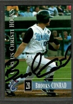 2005 Grandstand #15 Brooks Conrad Corpus Christi Hooks Signed Autograph ...