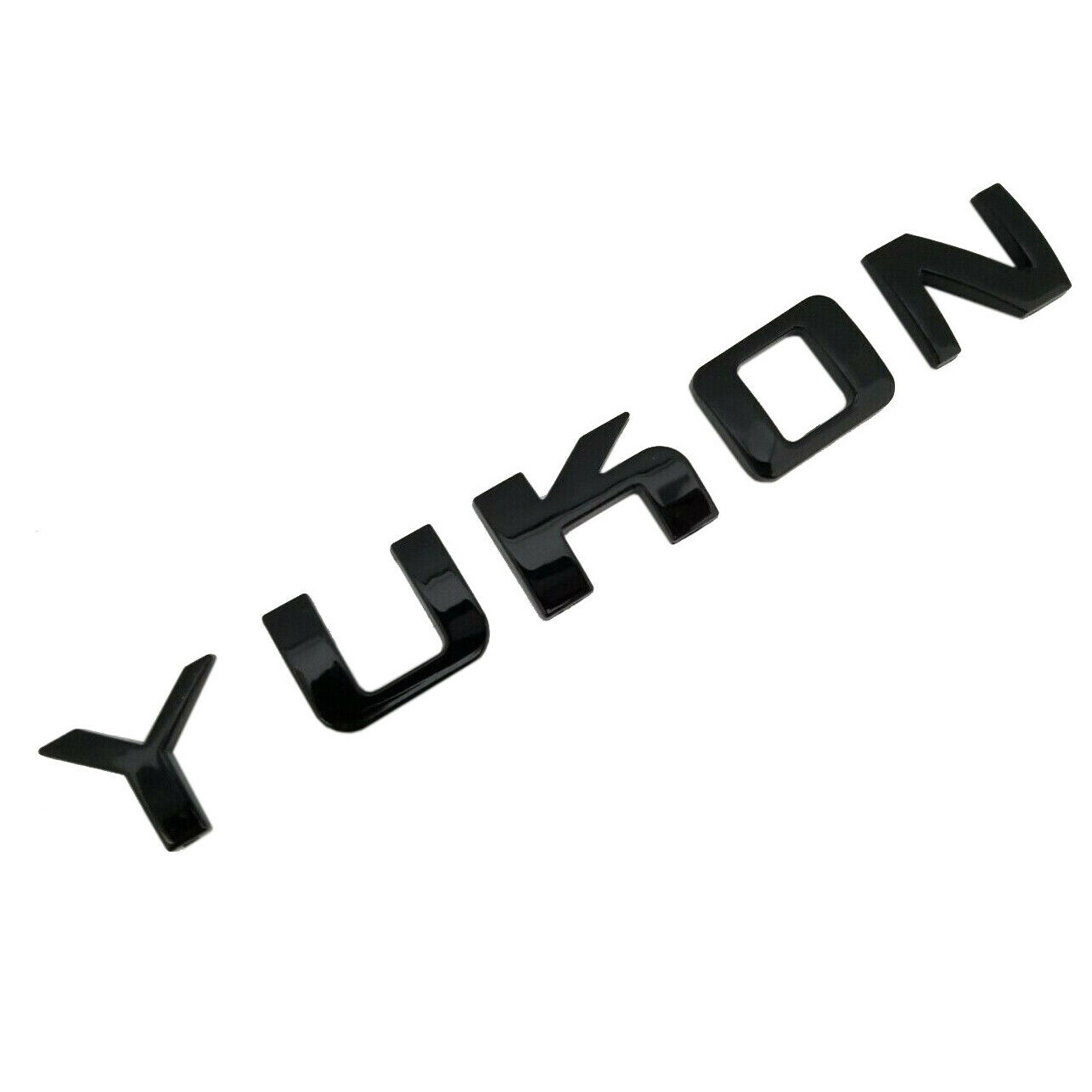 1Pc OEM Front Door & Tailgate Yukon Emblem Badge Gloss Black 07-17 GMC ...