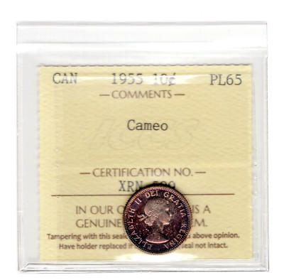 1955 Canada 10 Cents Silver Coin - ICCS Graded PL-65 | eBay