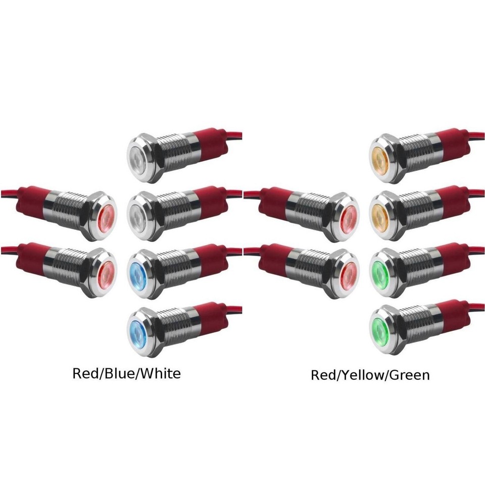 Get the Perfect Color Match with Red Blue or White 8mm LED Indicator ...