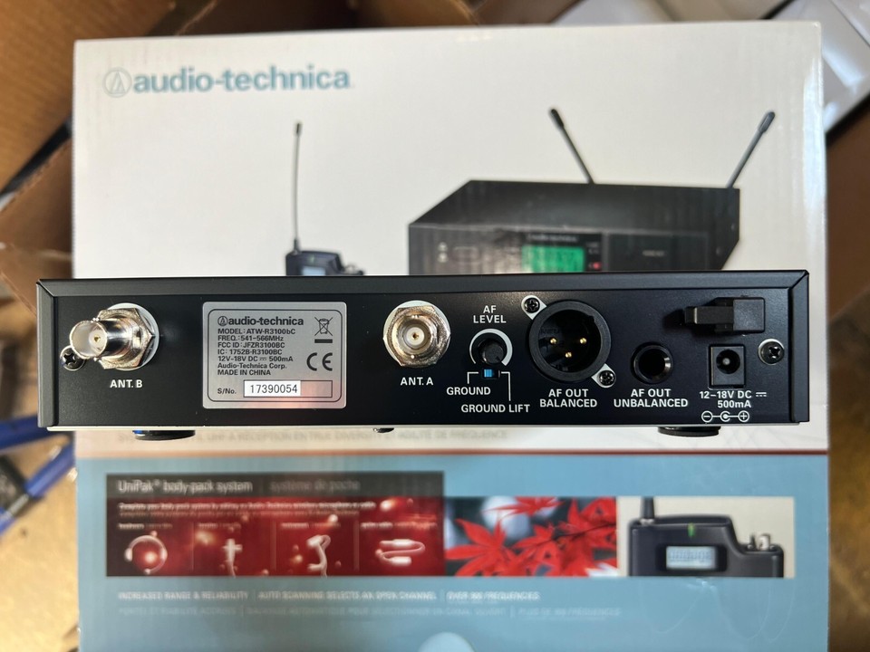 AUDIO TECHNICA ATW-3110B - (ATW-R3100b Receiver & ATW-T310b UniPak ...
