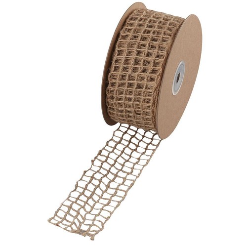 1 Rolls Rustic Wired Ribbon Jute Burlap Net Ribbon Fabric Ribbon Home ...