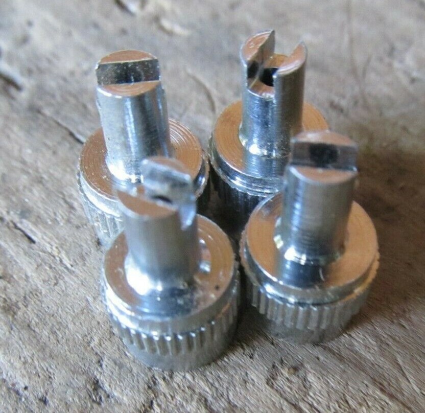 Model A Ford Tire Inner Tube Prong Valve Cap SET of 4 1928 1929 1930 ...