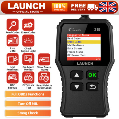 LAUNCH Car Engine Diagnostic Scanner OBD2 Fault Code Reader Reset Tool ...