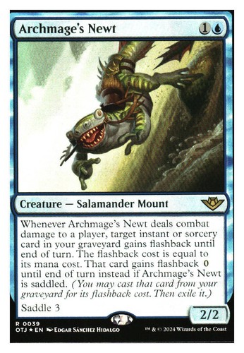 Archmage's Newt (foil) Outlaws of Thunder Junction MTG - NM+ *Mythic ...