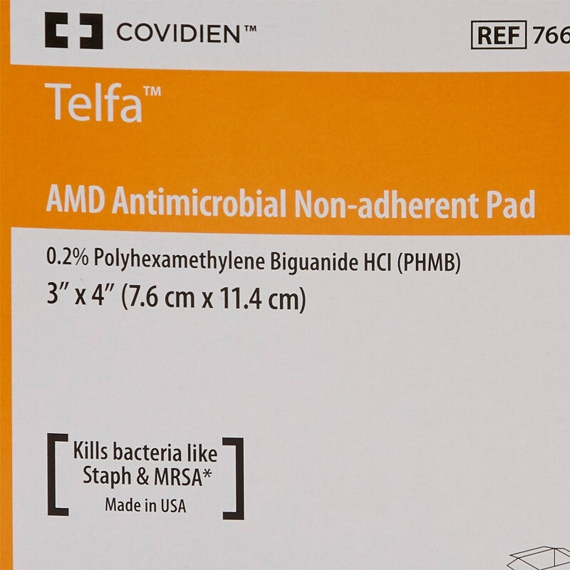 Telfa AMD Antibacterial non-adherent Pad Dressing 3 x 4 Sterile 50/Box ...