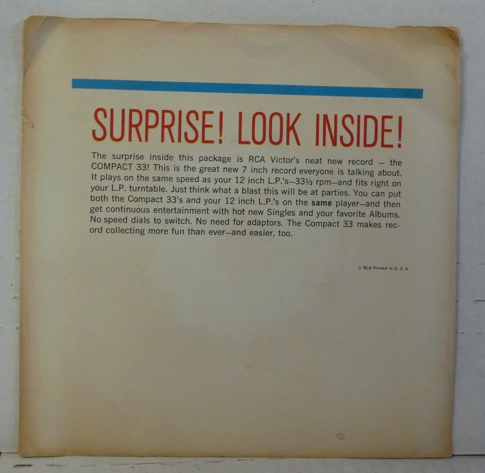 "SAM COOKE NEIL SEDAKA THE BROWNS" RCA VICTOR COMPACT 33 RPM SPS-33-99 ...