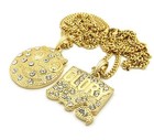 NEW GLORY BOYZ & GLO-GANG PENDANT &24"&30" C-CUBAN CHAIN NECKLACE SET ...