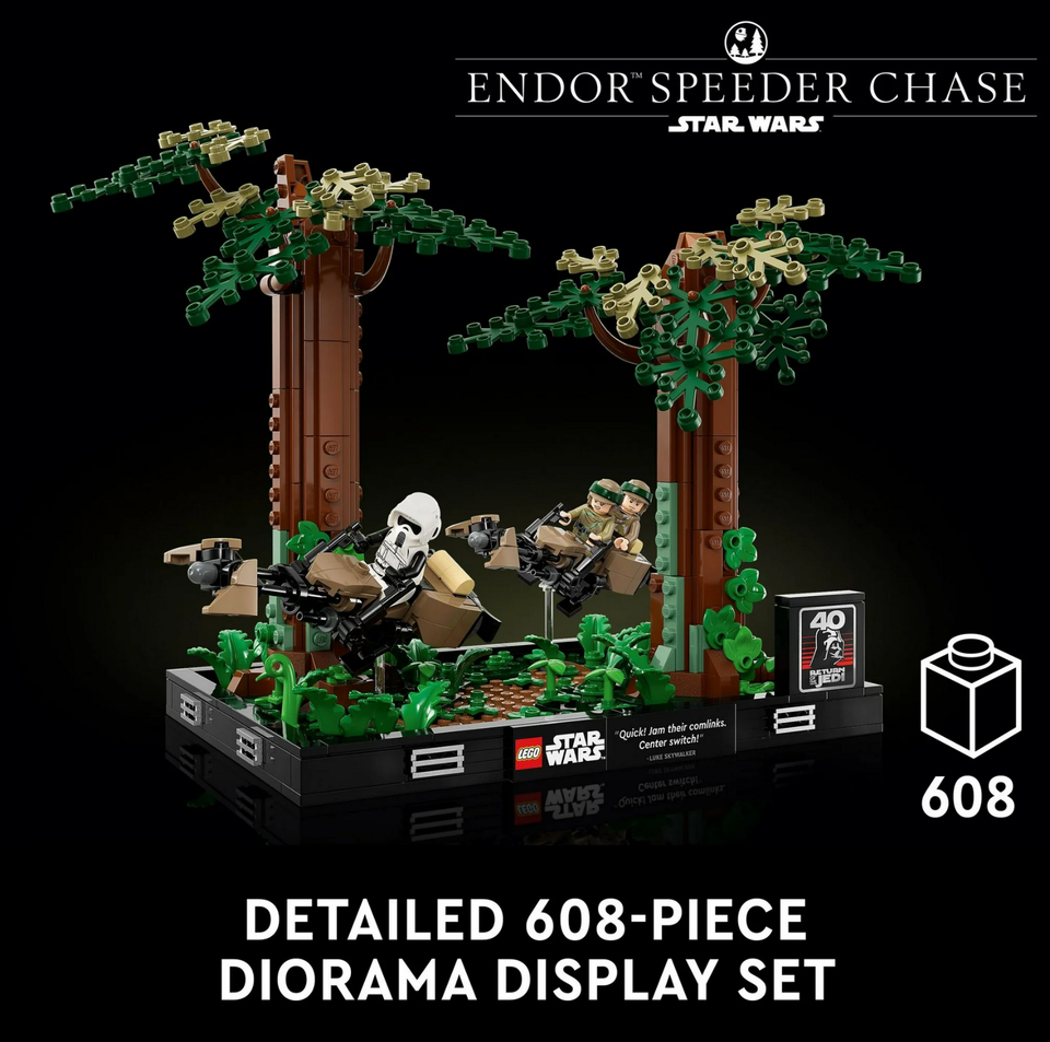LEGO Star Wars Endor Speeder Chase Diorama Collectible Building Set ...