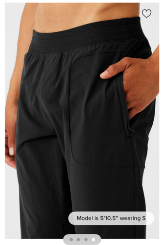 Alo Yoga Co-Op Fit Men's Joggers in Black Size Large | eBay