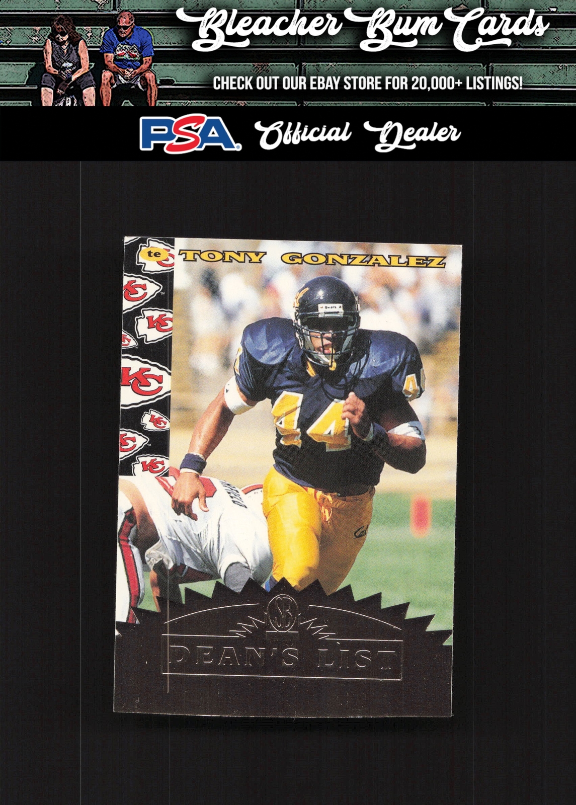 1997 Score Board NFL Rookies 2 Tony Gonzalez Dean's List Rookie | eBay