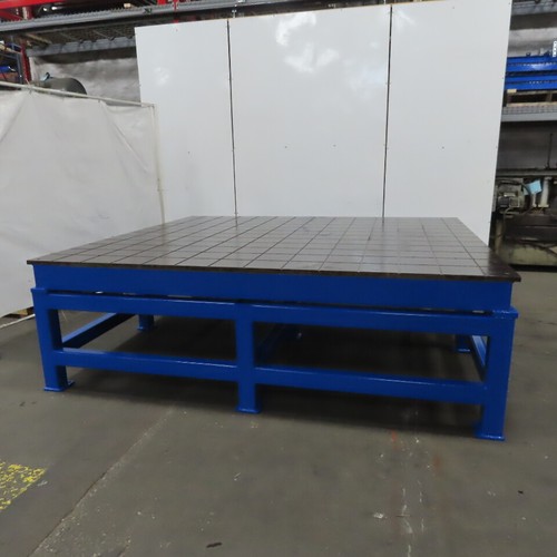 1" Thick Machined Top Steel Fabrication Layout Grid Work Bench Table ...