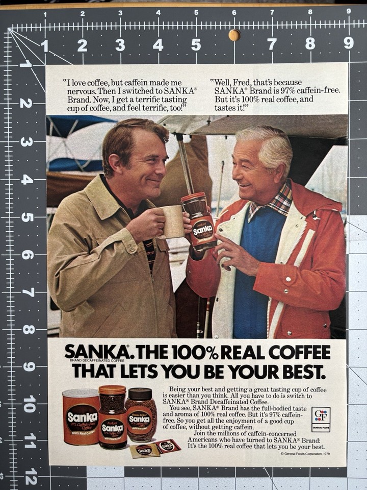 1979 Sanka Original Vintage Advertisement Robert Young Decaf Coffee Ad | eBay