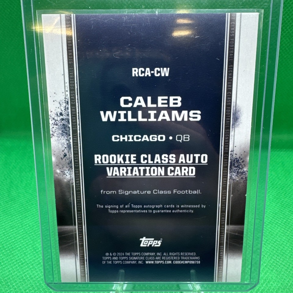 2024 Topps Signature Class Caleb Williams Rookie Class Auto /150 OC ...