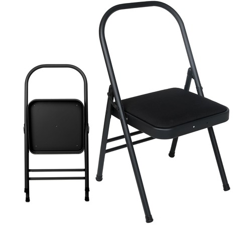 Yoga Auxiliary Chair Foldable Backless Yoga Chair for Abs & Core ...
