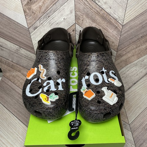 CROCS x CARROTS CLOGS SANDALS SHOES M8 W10 EXPRESSO LIMITED ED. SOLD ...
