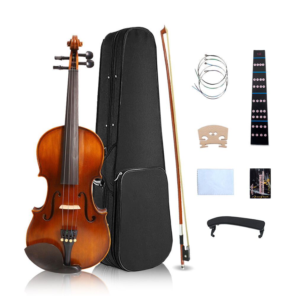 Advance 1/2 Acoustic Violin 4 String Violin For Student Beginners with Case
