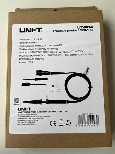 UNI-T UT-P01-06 25MHz 50,100,200MHz, digital Oszilloskope passive probe ...