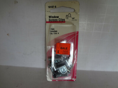 Slide-Co 3/8" Window Screen Clips #18107-6 (Qty 4) | eBay
