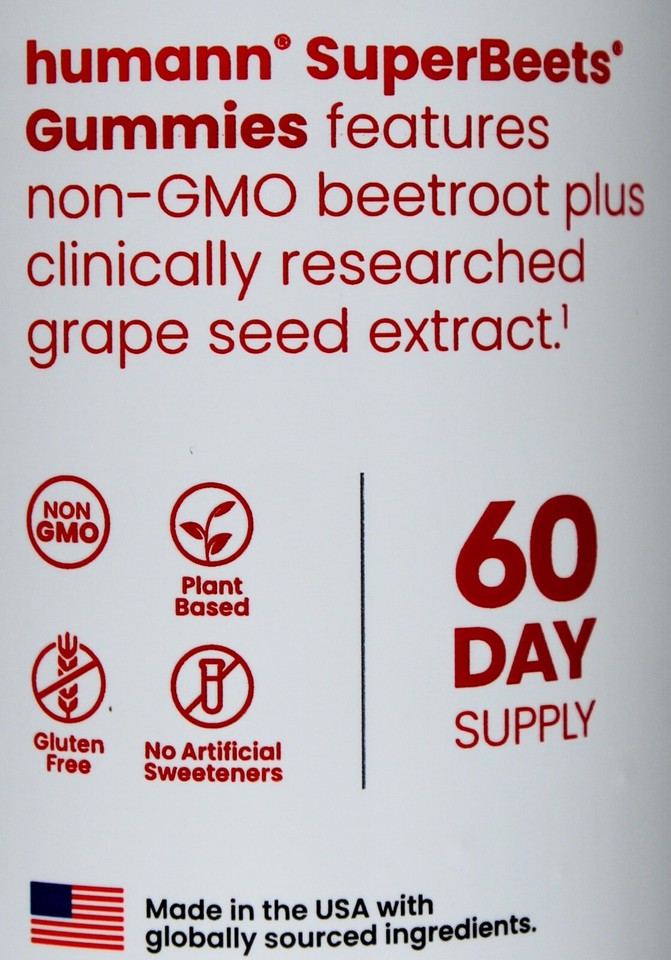 HumanN Super Beets Strawberry Gummies, 60-Day Supply, 120 Count | eBay