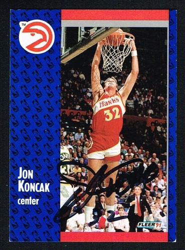 Jon Koncak #2 signed autograph auto 1991-92 Fleer Basketball Trading ...