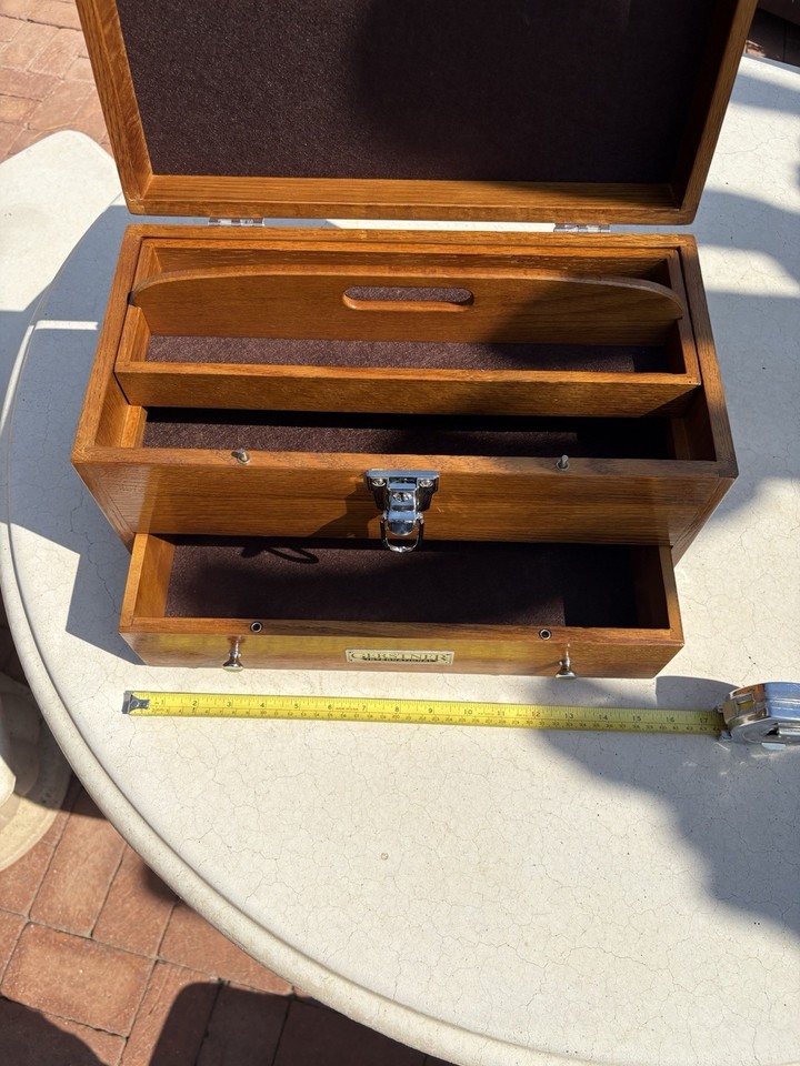 Gerstner 16” Machinists Tool Box Chest Oak Great Condition No Key ...