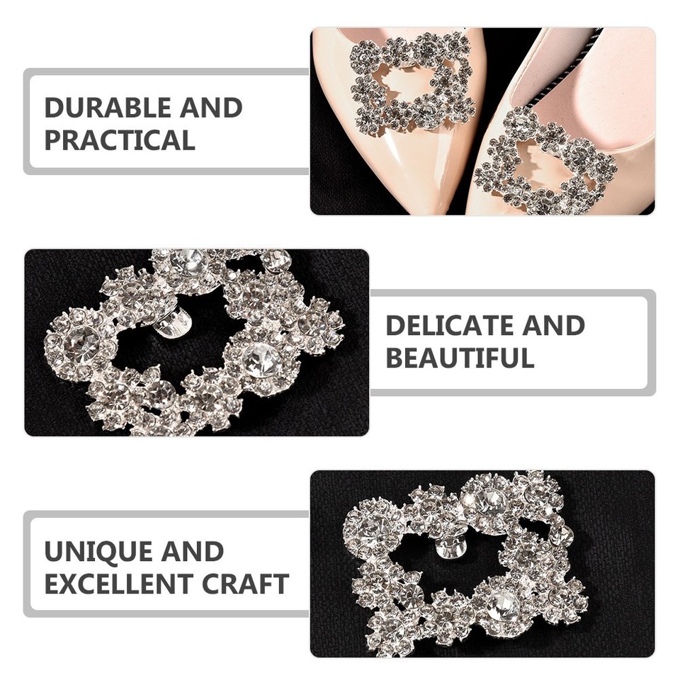 Wedding Shoe Clips Decor Rhinestones Shoes Accessory Jewelry ...