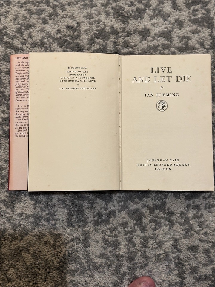 Live and Let Die, Ian Fleming, 1st Edition 4th Impression, 1958 ...
