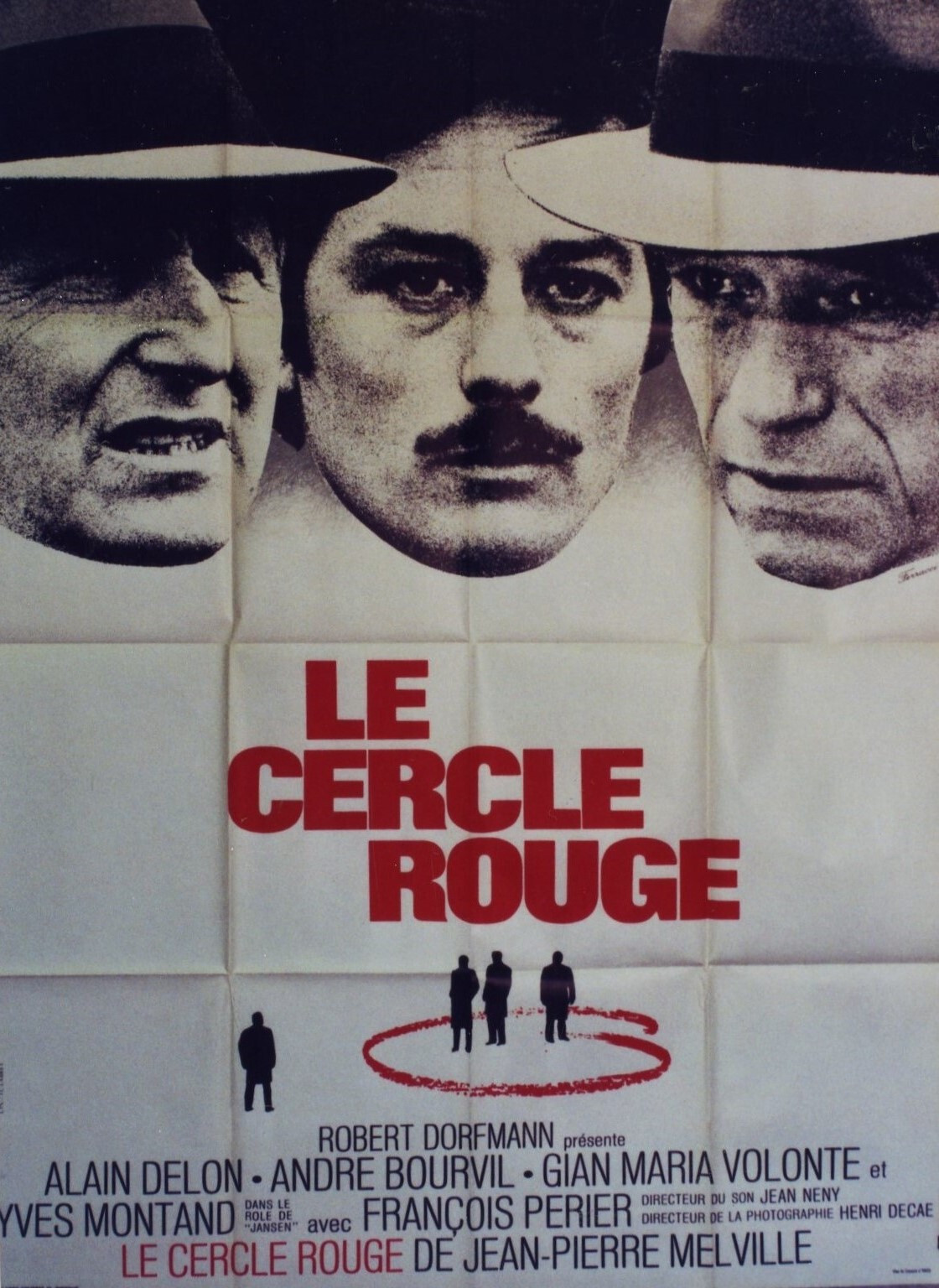 "LE CERCLE ROUGE" Affiche 1969 (BOURVIL, Alain DELON, Yves MONTAND ...