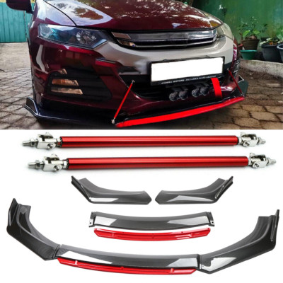 For Honda Insight Front Bumper Lips Splitter Spoiler Carbon Fiber Rods ...