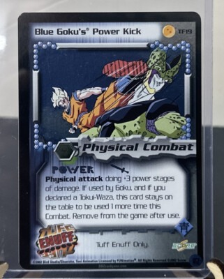 DBZ Dragon Ball Z Blue Goku’s Power Kick Foil #TF19 Tuff Enuff Limited ...