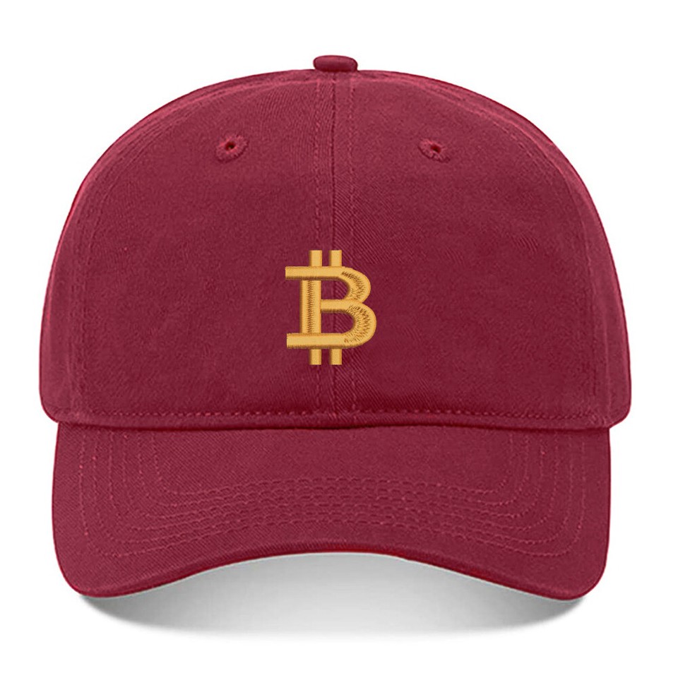 Bitcoin BTC Unisex Embroidery Baseball Cap Washed Cotton Embroidered ...