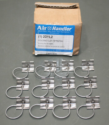 (12) Air Handler 1/2" Pigtail Filter Holding Clips 2DYL2, Galvanized ...