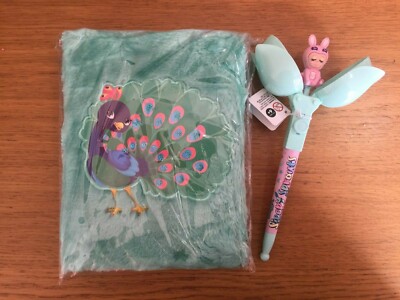 Smiggle Sleepy Sprouts Surprise Pen With Fluffy Peacock Notebook/Diary ...