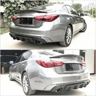 For Infiniti Q50 Q50S 2018-2023 Real Carbon Rear Bumper Lip Diffuser W ...